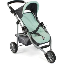 Bayer Chic 2000 Puppenbuggy CHIC2000 "Jogging-Buggy Lola", gr&uuml;n (grau, mint), Puppenwagen, KinderB:33cm H:57cm T:70cm, Kunststoff, Metall, Stoff, mit klappbarem Verdeck, B:33cm H:57cm T:70cm