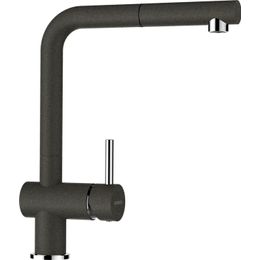 K&uuml;chenarmatur Schock "EPOS SB", grau (asphalt), B:21,5cm H:31cm &Oslash;:5cm, Messing, Armaturen, ausziehbarer Auslauf, R&uuml;ckflussverhinderer, Schwenkbereich 180