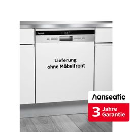 Hanseatic teilintegrierbarer Geschirrsp&uuml;ler "HGTI6082C14T7735ES", Energieeffizienz: C (A-G), silber (edelstahl), B:59,8cm H:81,5cm T:60cm, Geschirrsp&uuml;ler, inkl. 3 Jahre Herstellergarantie
