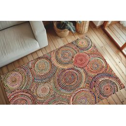 Teppich Obsession "My Cancun 331", bunt (mehrfarbig), B:120cm H:8mm L:170cm, Baumwolle, Teppiche, Teppich, modernes Design, handgefertigt