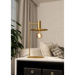 Eglo Tischleuchte "ESCANDELL", gold (messing, geb&uuml;rstet), 1, &Oslash; 0cm H: 47cm, 1 Stk., Leuchten, Nachttischlampe, Tischleuchte aus Metall in Messing-geb&uuml;rstet, E27, Tischleuchte