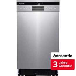Hanseatic Unterbaugeschirrsp&uuml;ler "HGU4582D10J7736EI", Energieeffizienz: D (A-G), silber (edelstahl), B:44,8cm H:81,5cm T:57cm, Geschirrsp&uuml;ler, inkl. 3 Jahre Herstellergarantie