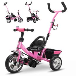 Spielwerk Kinderdreirad Free Angel Pink Metall Schiebestange