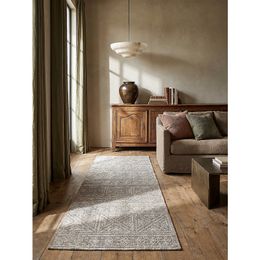 L&auml;ufer geometrisch Grau 58 x 230 cm - LEAM KADIMA DESIGN