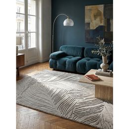 Wollteppich floral Grau 160 x 230 cm - LEVEN KADIMA DESIGN