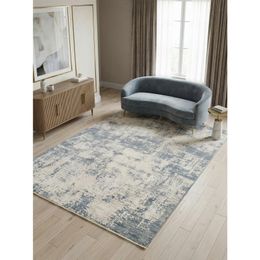 KADIMA DESIGN Teppich SIENA-Arbia, abstrakt, Blau, 200 x 300 cm