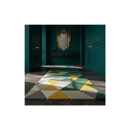 L&auml;ufer Wolle Gr&uuml;n-Bunt 60 x 230 cm - DERWENT KADIMA DESIGN