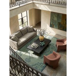 KADIMA DESIGN Wollteppich Kurzflor Entenei-Blau 200 x 290 cm - TINGIR Kadima