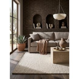 Wollteppich uni Creme 200 x 290 cm - ALNE KADIMA DESIGN