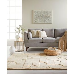 Wollteppich geometrisch Elfenbein 120 x 170 cm - DEBEN KADIMA DESIGN