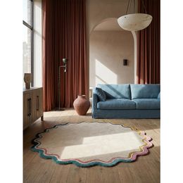 Wollteppich Bord&uuml;re Bunt &Oslash;180 cm - WINCH KADIMA DESIGN