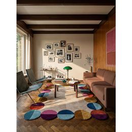 KADIMA DESIGN Wollteppich geometrisch Beige-Bunt 120 x 170 cm - HALLEIN Kadima