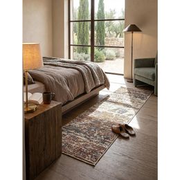 L&auml;ufer abstrakt Erdt&ouml;ne 60 x 230 cm - ADUR KADIMA DESIGN