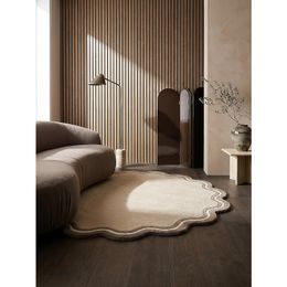 Wollteppich geometrisch Naturfarben &Oslash;180 cm - WINCH KADIMA DESIGN