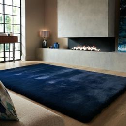 Teppich uni Blau 200 x 290 cm - DENE KADIMA DESIGN