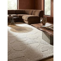 Wollteppich Kurzflor Elfenbein 120 x 170 cm - DEBEN KADIMA DESIGN