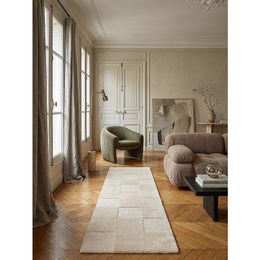 L&auml;ufer kariert Natur 60 x 230 cm - DEBEN KADIMA DESIGN