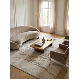 KADIMA DESIGN Teppich SARNTAL, abstrakt, Florh&ouml;he 8 mm, Gold, 160 x 230 cm