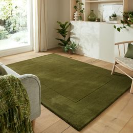 Wollteppich Kurzflor Gr&uuml;n 160 x 230 cm - MOLE KADIMA DESIGN