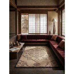 Wollteppich Kurzflor Natur 200 x 290 cm - TINGIR KADIMA DESIGN
