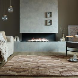 Wollteppich geometrisch Braun 120 x 170 cm - ESK KADIMA DESIGN