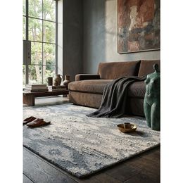 Wollteppich Ethno Blau 160 x 230 cm - SOAR KADIMA DESIGN
