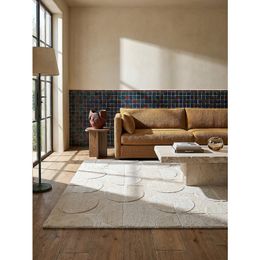 Wollteppich Kurzflor Elfenbein 160 x 230 cm - DEBEN KADIMA DESIGN