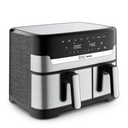 Tefal EY90JD Jamie Oliver Doppel-Hei&szlig;luftfritteuse (8,3 l F&uuml;llmenge, 2 Gark&ouml;rbe, SYNC-Funktion, 8 Programme, Grillfunktion, LCD-Display)
