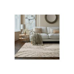 Wollteppich abstrakt Natur-Braun 200 x 290 cm - HUMBER KADIMA DESIGN