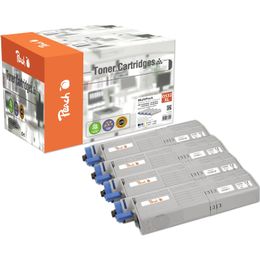 Peach O4648/49 4 Toner XL (bk, c/m/y) ersetzt OKI 46490608, 46490607, 46490606, 46490605 f&uuml;r z.B. OKI C 532 DN, OKI C 542 DN, OKI MC 563 DN (wiederaufbereitet)