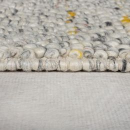Teppich Wollmischung Wei&szlig;-Bunt 80 x 150 cm - MEDWAY KADIMA DESIGN