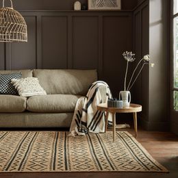 Jute-Teppich Boho Braun-Schwarz 200 x 290 cm - NEATH KADIMA DESIGN