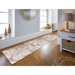 L&auml;ufer abstrakt Beige 60 x 230 cm - OUSE KADIMA DESIGN