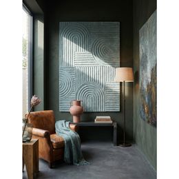 KADIMA DESIGN Wollteppich geometrisch Entenei-Blau 200 x 290 cm - LEVEN Kadima