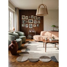 Wollteppich geometrisch Natur 160 x 230 cm - HALLEIN KADIMA DESIGN