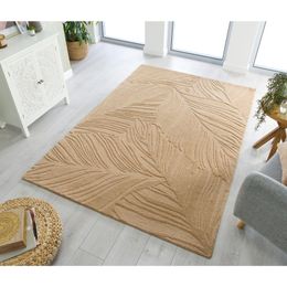 Wollteppich floral Braun 120 x 170 cm - LEVEN KADIMA DESIGN