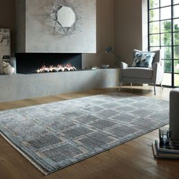 Teppich kariert Grau 160 x 240 cm - DALE KADIMA DESIGN