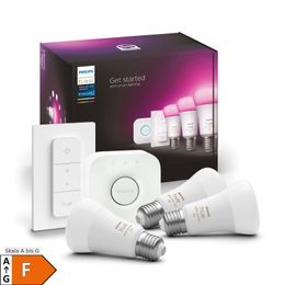 Philips Hue LED-Lampe "White &; Color Ambience", E27, 3er Set, inkl. DimmerSwitch (00212607)