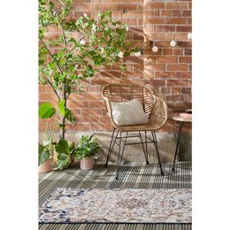 Outdoor-L&auml;ufer waschbar Bunt 80 x 230 cm - LAGAN KADIMA DESIGN