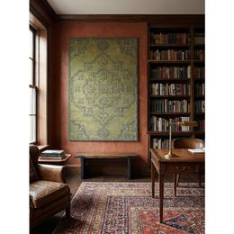 Wollteppich Kurzflor Gr&uuml;n 200 x 290 cm - TINGIR KADIMA DESIGN