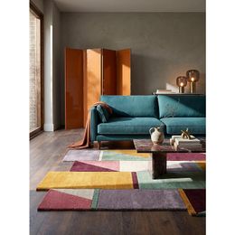 KADIMA DESIGN Wollteppich Kurzflor Pastell-Bunt 150 x 240 cm - HALLEIN Kadima