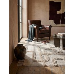 Wollteppich abstrakt Natur-Beige 120 x 170 cm - FOWEY KADIMA DESIGN