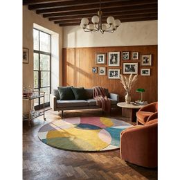 Wollteppich Hoch-Tief Bunt &Oslash;160 cm - AIRE KADIMA DESIGN