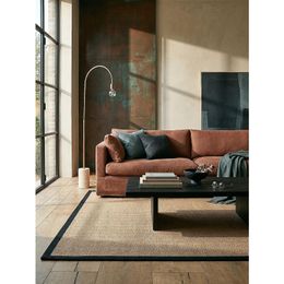 KADIMA DESIGN Jute-Teppich geometrisch Braun-Schwarz 200 x 290 cm - TRENT Kadima