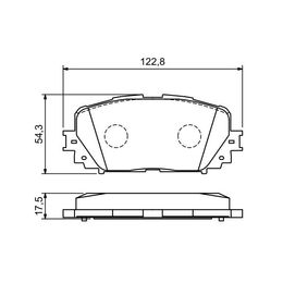 Bosch Bremsbelagsatz, Scheibenbremse 0986494196 f&uuml;r LEXUS TOYOTA