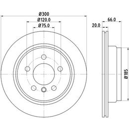 Hella Bremsscheibe 8dd355118271 300mm 20mm f&uuml;r BMW (BRILLIANCE)