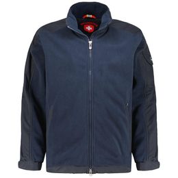 Herren Gro&szlig;e Gr&ouml;&szlig;en | Wellensteyn Fleecejacke "Jet Jacket" im Materialmix Farbe dunkelblau Gr&ouml;&szlig;e: 4XL