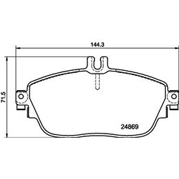 Hella Bremsbelagsatz, Scheibenbremse 8db355019721 f&uuml;r Mercedes (BBDC) INFINITI