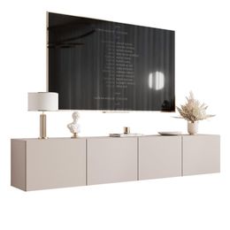 Idohome Tv-Lowboard, Kaschmir, Holzwerkstoff, Rechteckig, 200x36x40 cm, Wohnzimmer, Wohnzimmer-Sets & Serien, Lowboards, Lowboards stehend