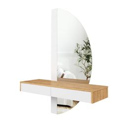 VICCO Schminktisch, Wei&szlig;, Holzwerkstoff, 3 F&auml;cher, 2 Schubladen, Rechteckig,Rechteckig, 120x161.1x40 cm, Schlafzimmer, Schminktische